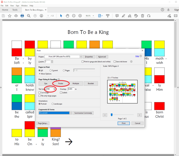 Born to Be a King Handbell Chart - Primary Singing